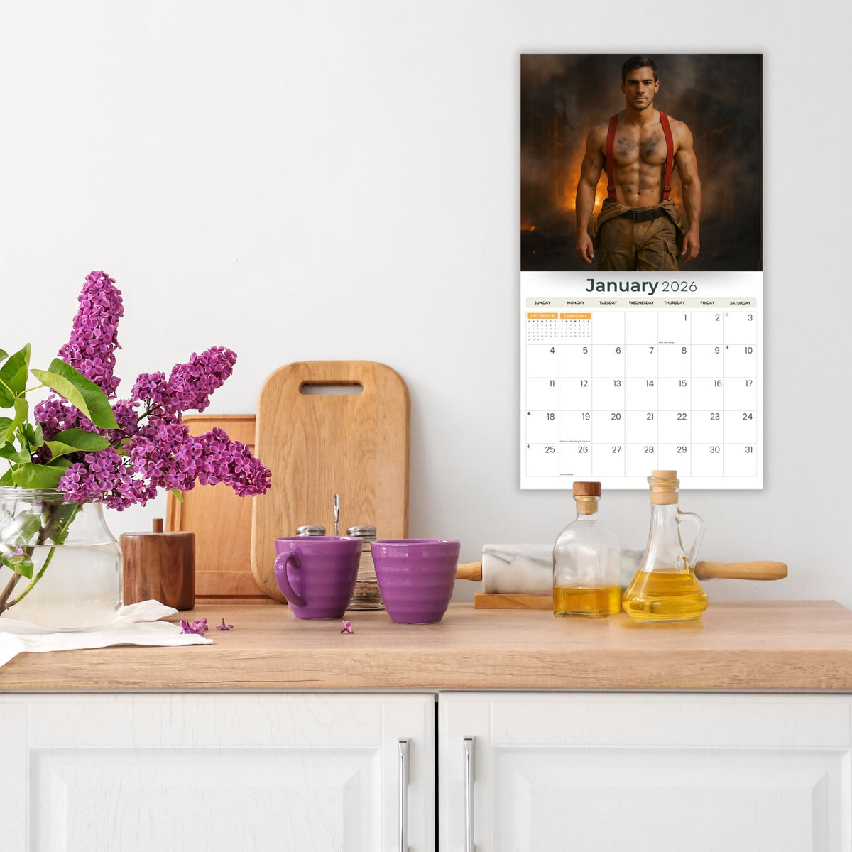 2026 Firefighters - Deluxe Wall Calendar