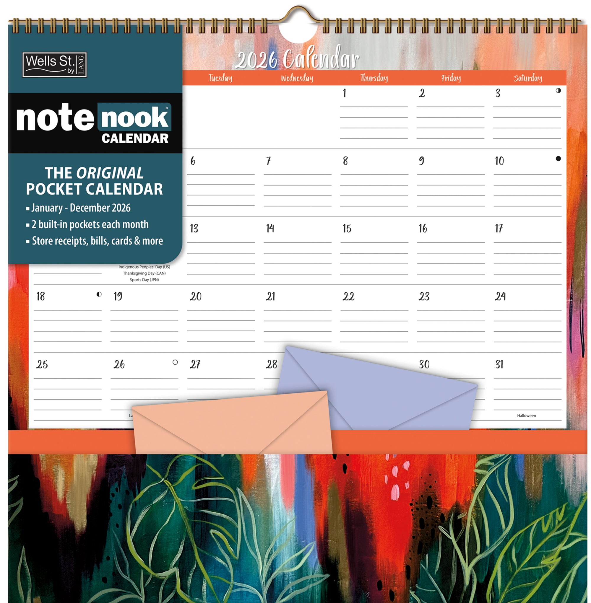 2026 LANG Ettavee - Note Nook Square Wall Calendar