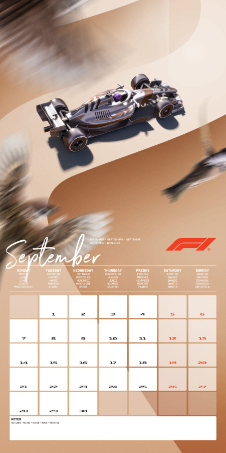 2026 Formula One Official - Square Wall Calendar