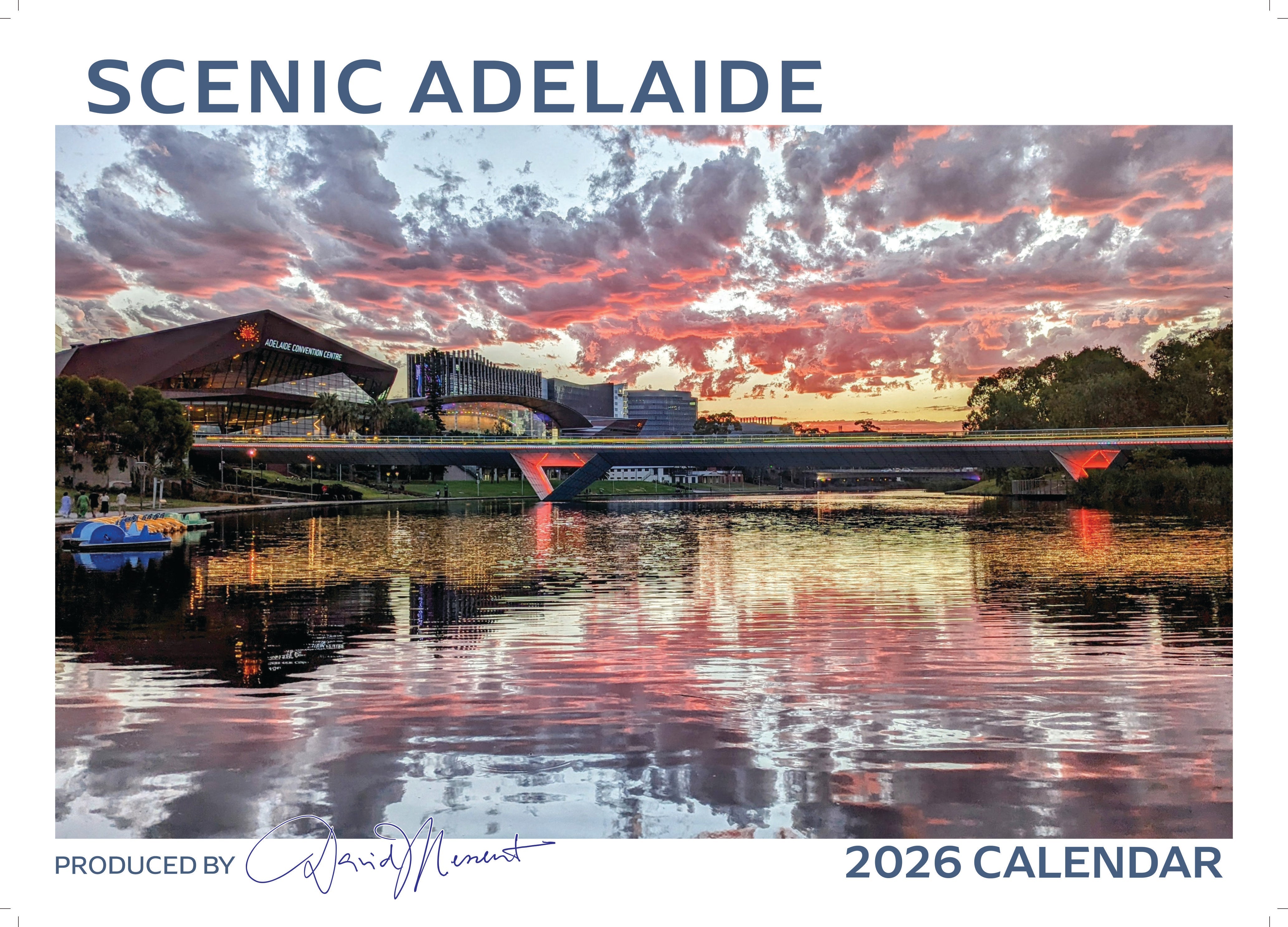 2026 Scenic Adelaide By David Messent - Horizontal Wall Calendar