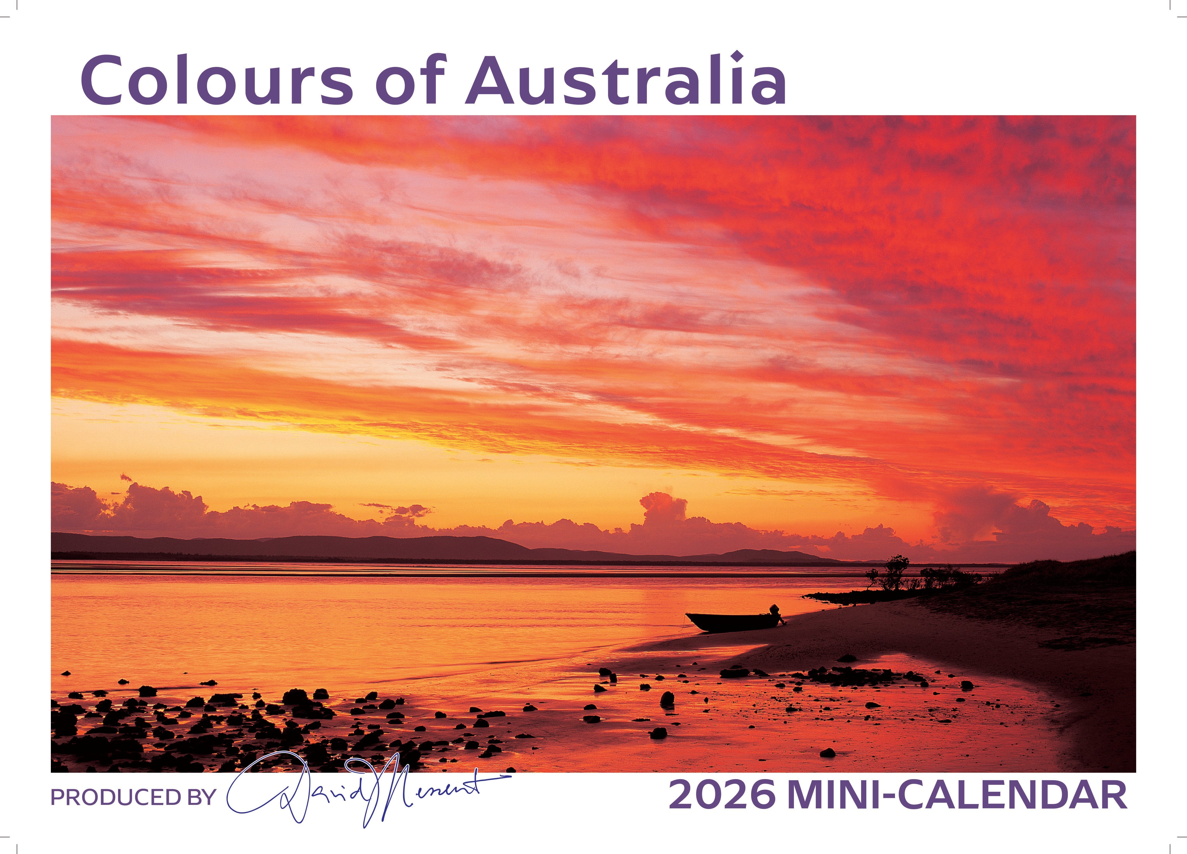 2026 Colours of Australia By David Messent - Mini Pocket Calendar