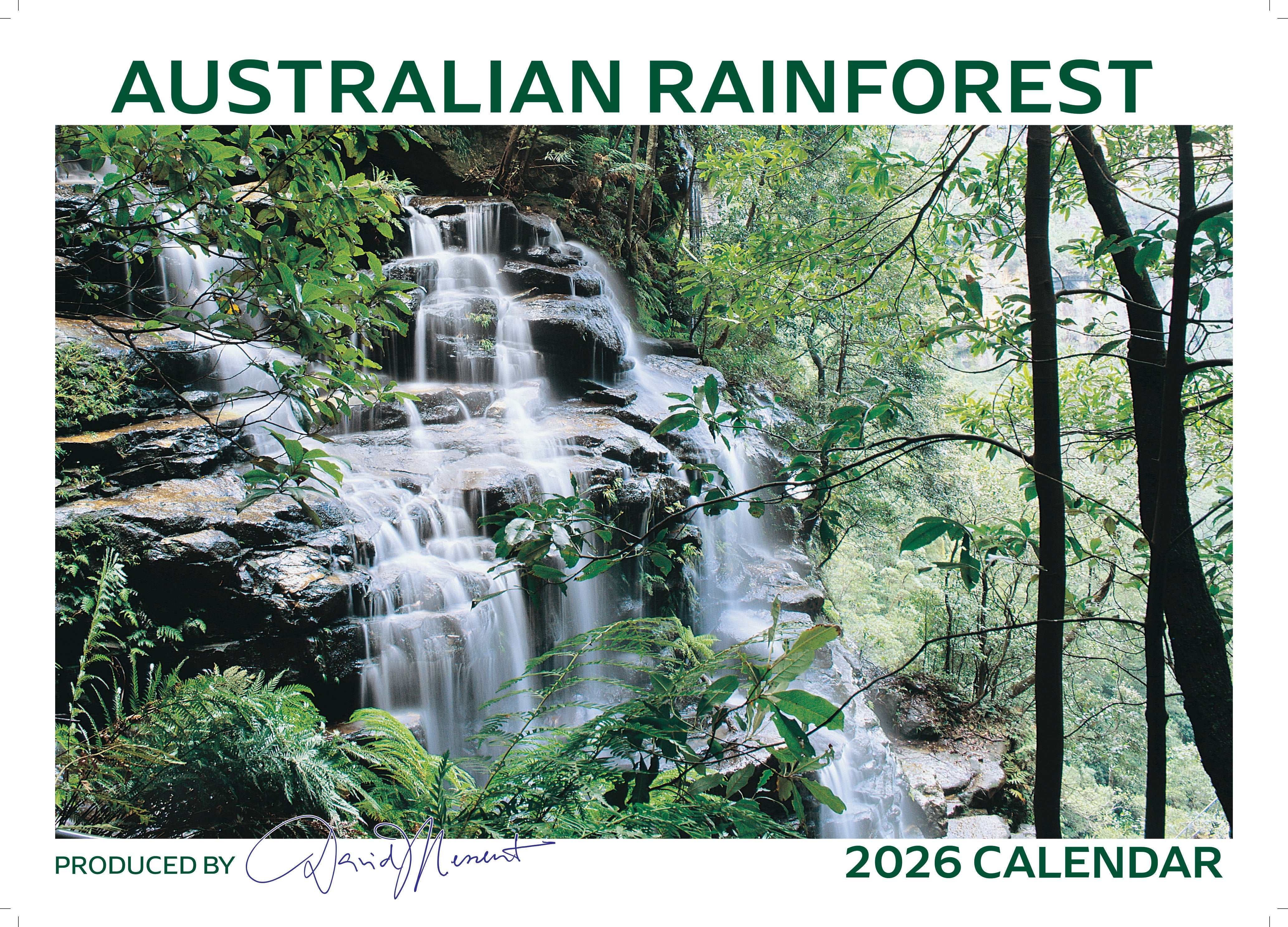 2026 Australian Rainforest By David Messent - Horizontal Wall Calendar