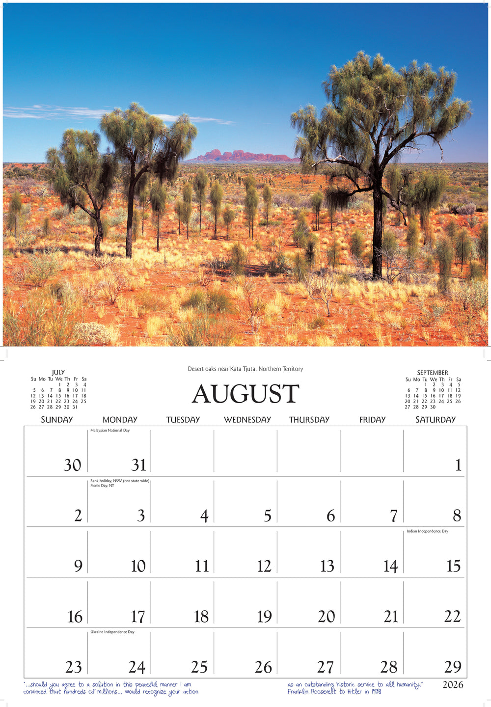 Australian Calendars: Enjoy Australia Year-Round