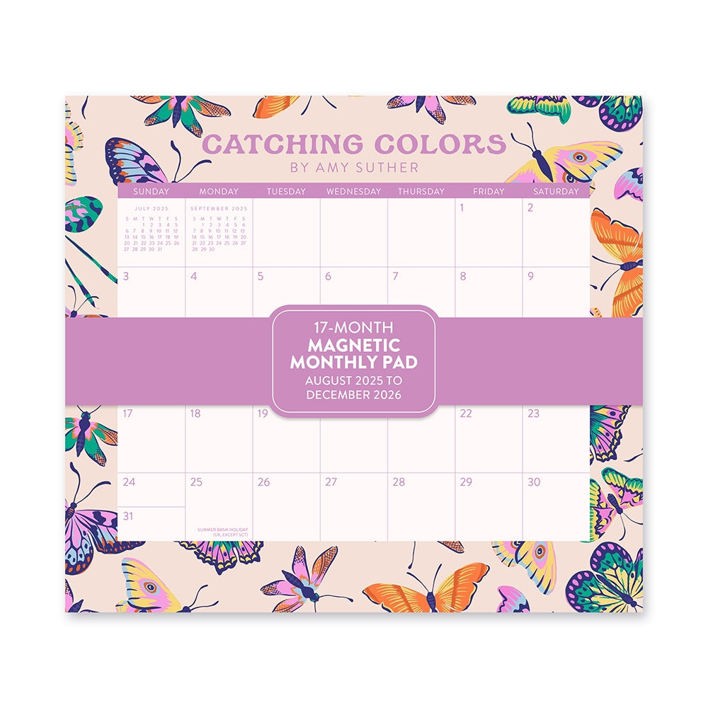 2026 Catching Color - 17-Month Monthly Magnetic Pad Calendar