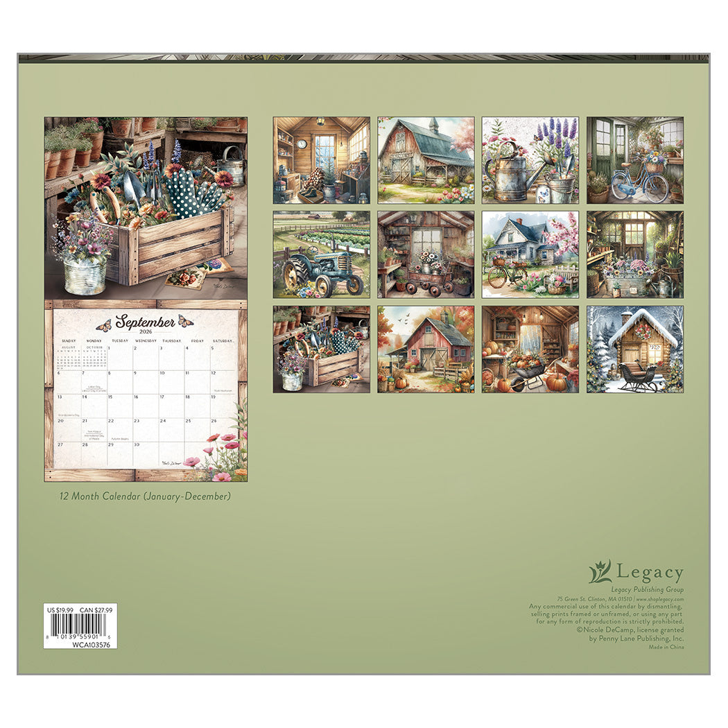 2026 Legacy Gardening - Deluxe Wall Calendar